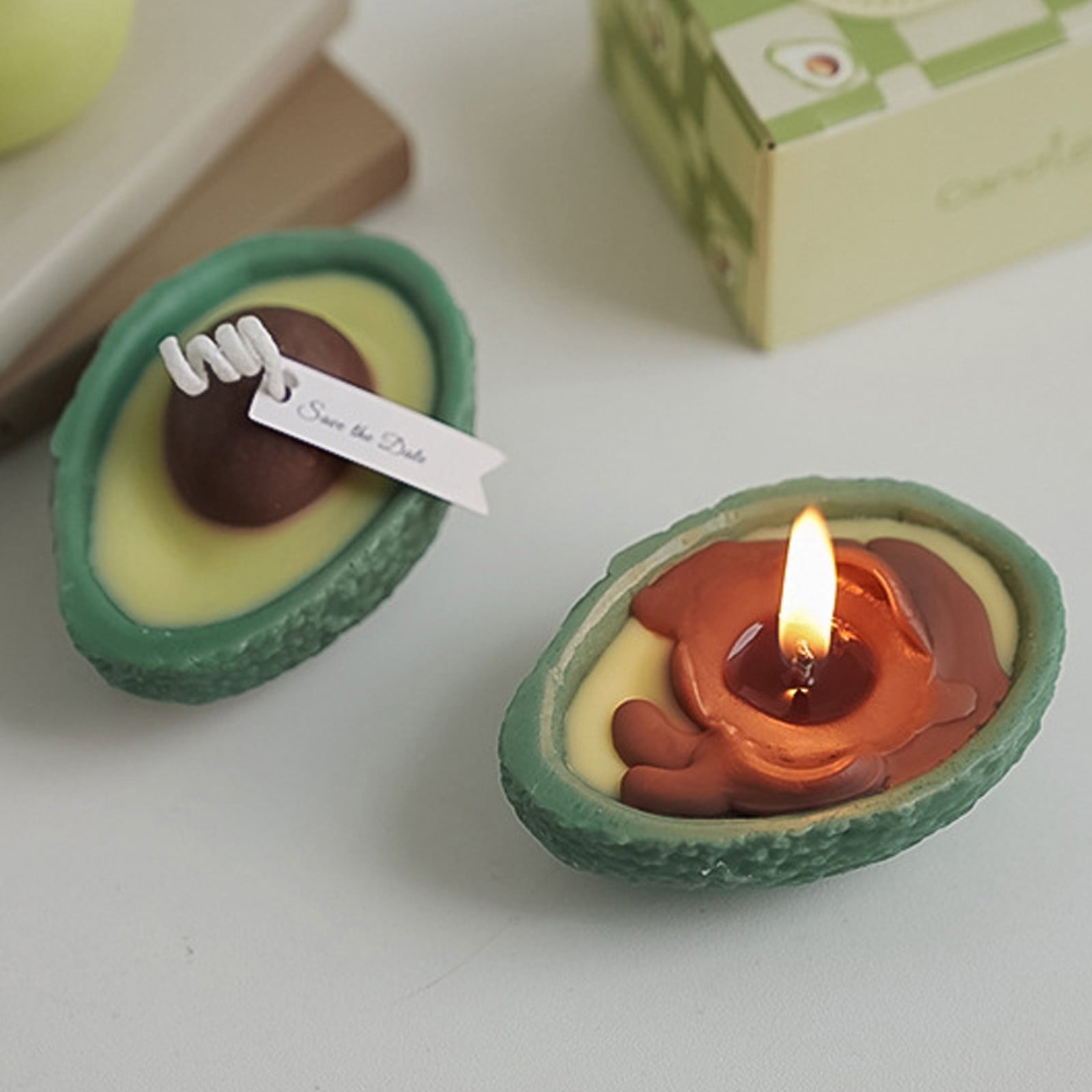 Iumwxz Avocados Scented Candle Gift Scents Small Ornaments Scented ...