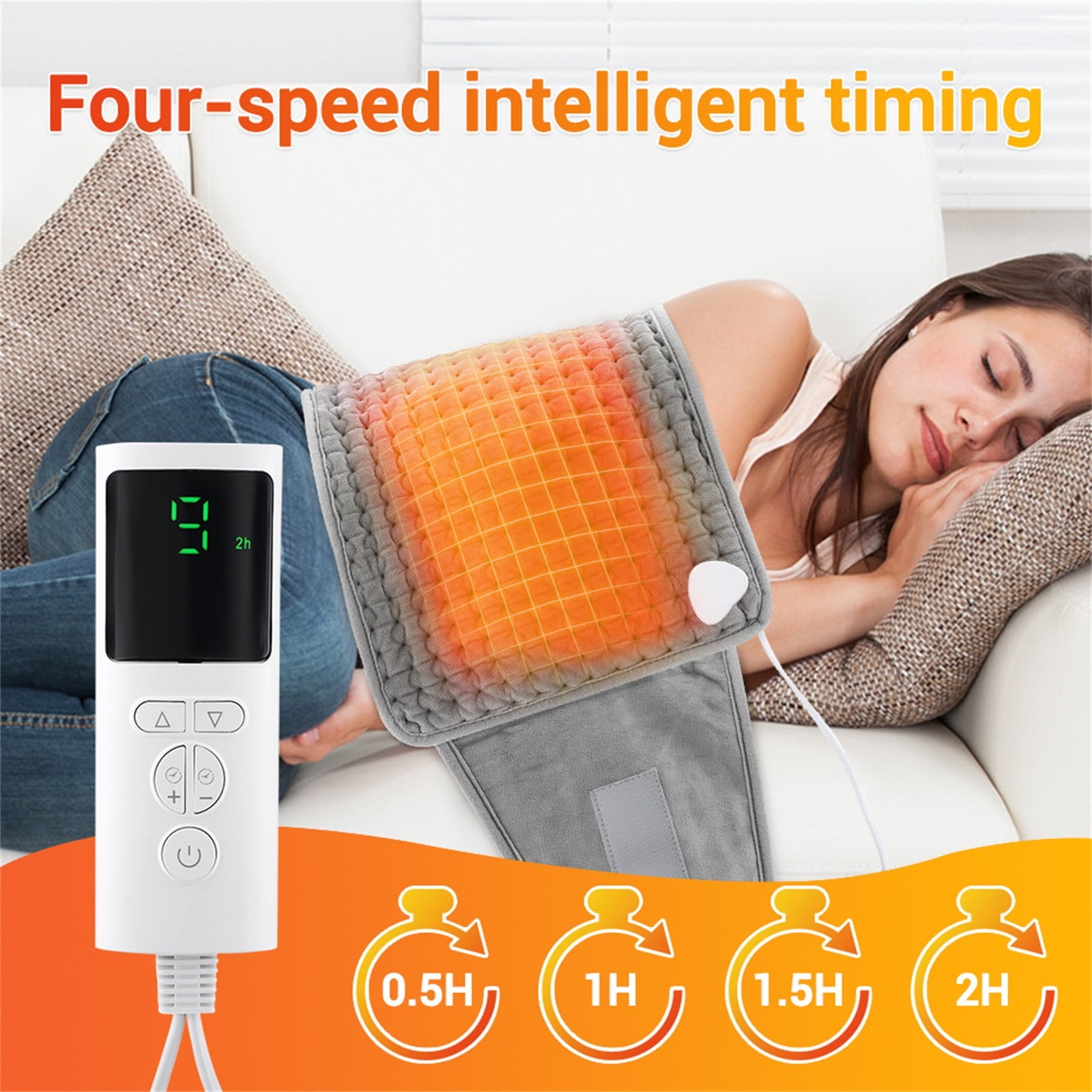 Iumwxz Heating Pad for Back Pain Relief Extra Large 23.6 X11in Portable ...
