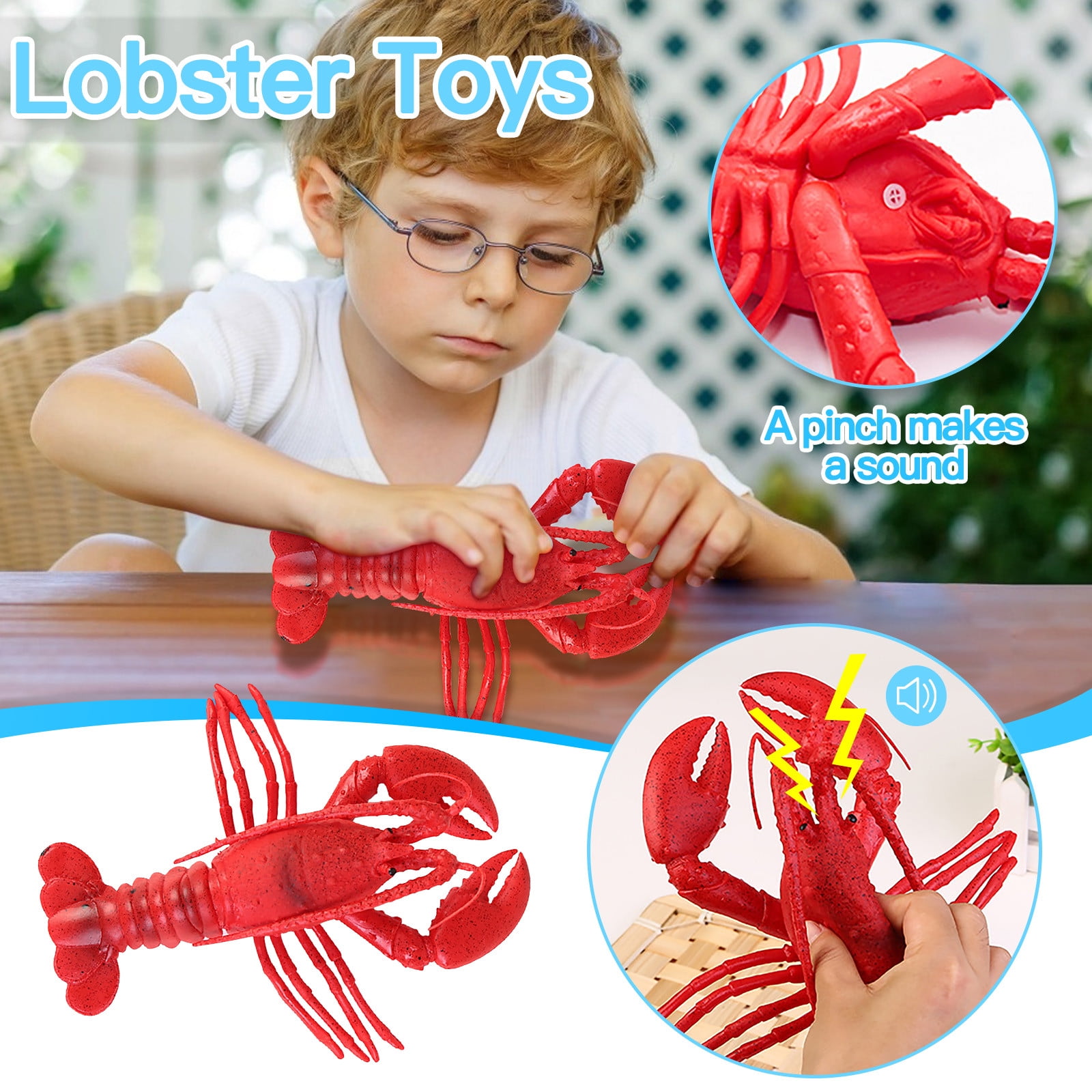 Iumwxz Rollbacks on Essentials Simulation Toy Lobster Marine Model ...