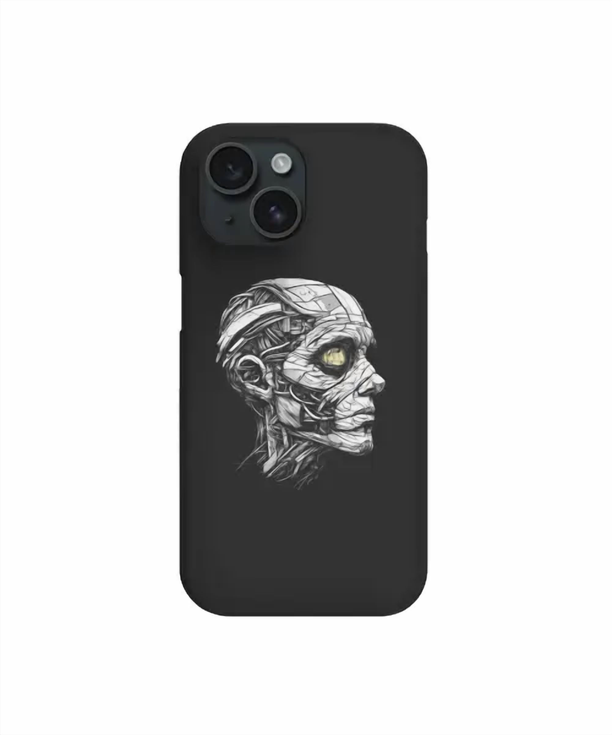 Cyber Mummy Sci-Fi Undead Robot Art Phone Case for iPhone 16 15 14 13 ...