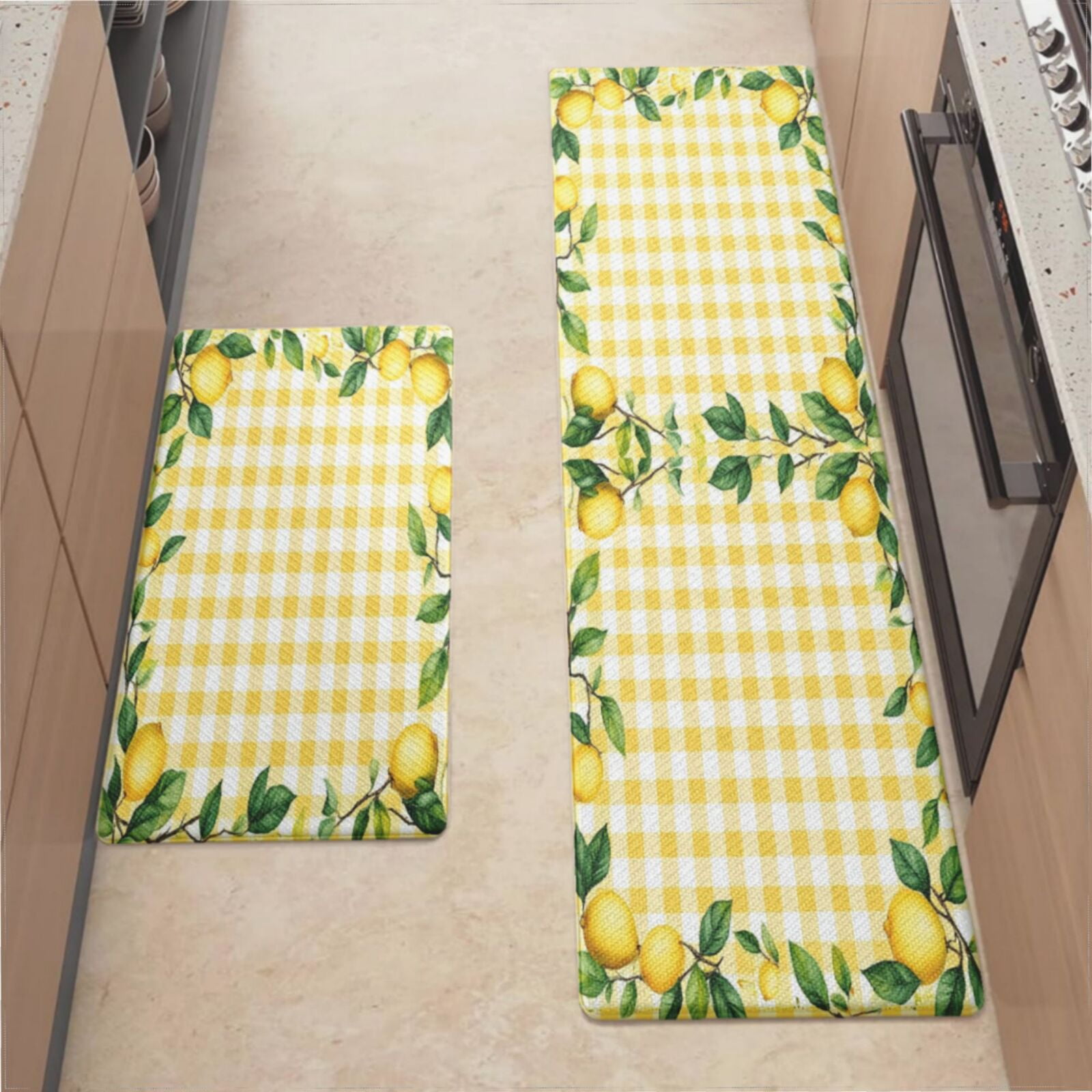 Cyber Neon Mountains (3) Pvc Kitchen Mat Runner 1 Pieces Non Slip ...