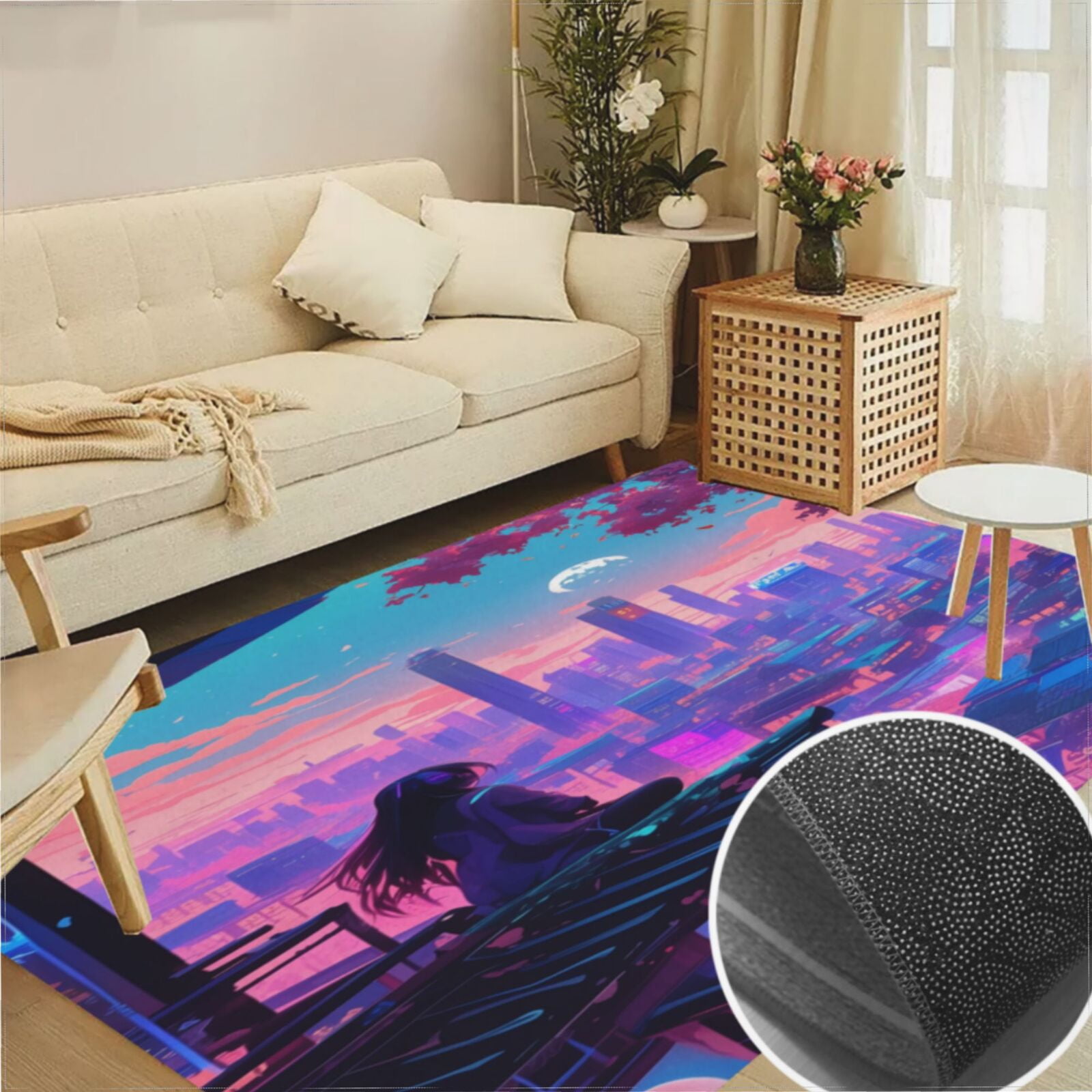 Cyber Neon Mountains (4) Adult Home Decor Bedroom Living Room Crystal ...