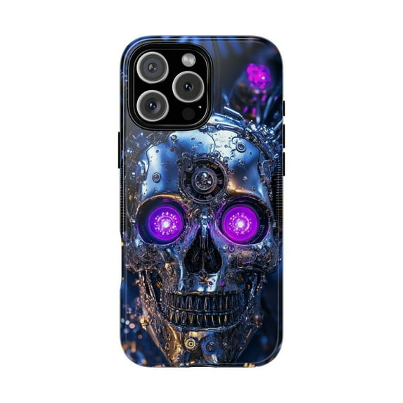 Cyber Robot Metal Skeleton Purple Futuristic Sci Fi Design Case with ...