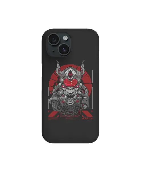 Cyber Samurai Sci-Fi Japanese Warrior Phone Case for iPhone 16 15 14 13 ...