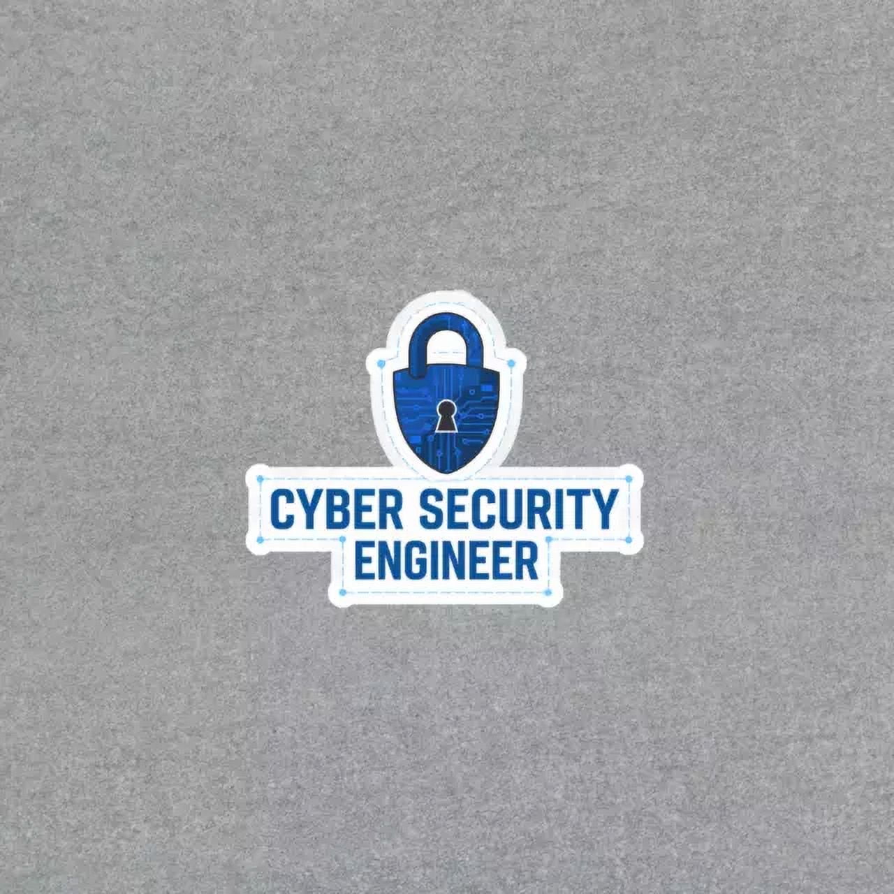 Cyber Security Engineer Sticker - Tech Job Title Decal For Laptop ...