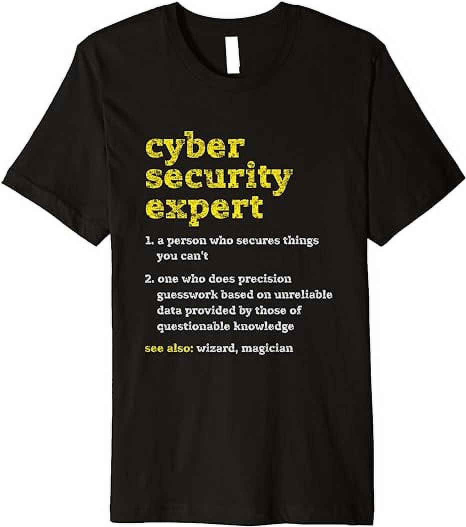 Cyber Security Expert Definition Distressed Computer Geek Premium T-Shirt - Walmart.com