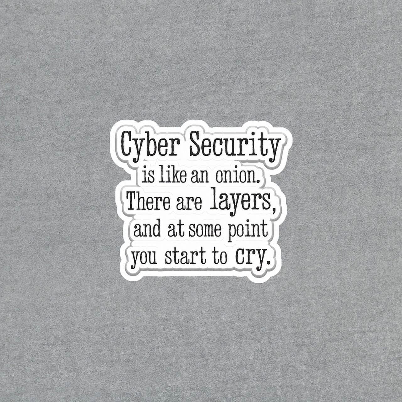Cyber Security Is Like An Onion It Tech Stickerphone Decal Water Bottle ...