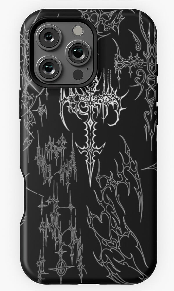 Cyber Sigilism Tattoo Style, Y2K Chrome Tribal Gothic Abstract P605 ...