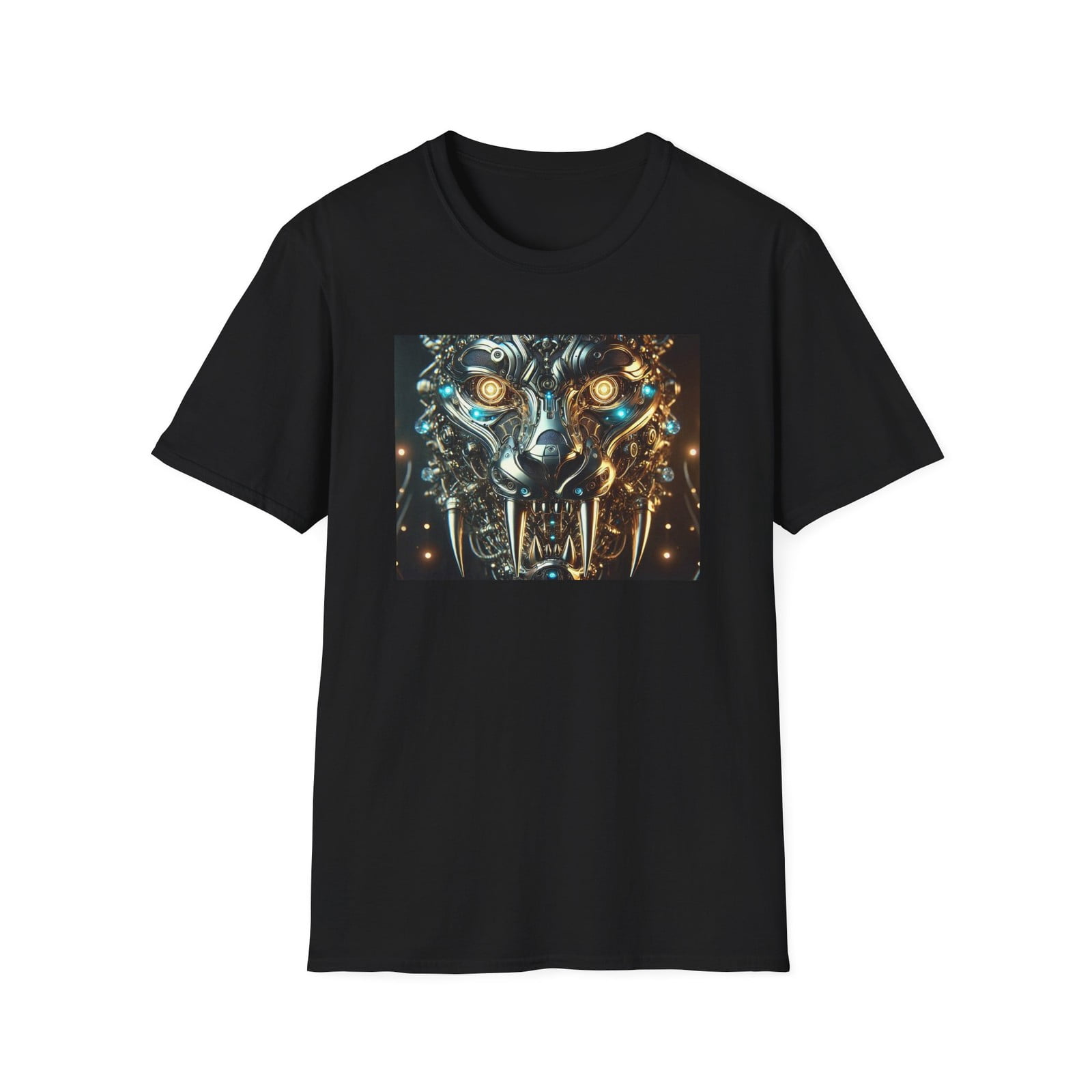 Cyber Wolf T-Shirt | Futuristic Steampunk Wolf Graphic Tee Sci-Fi ...