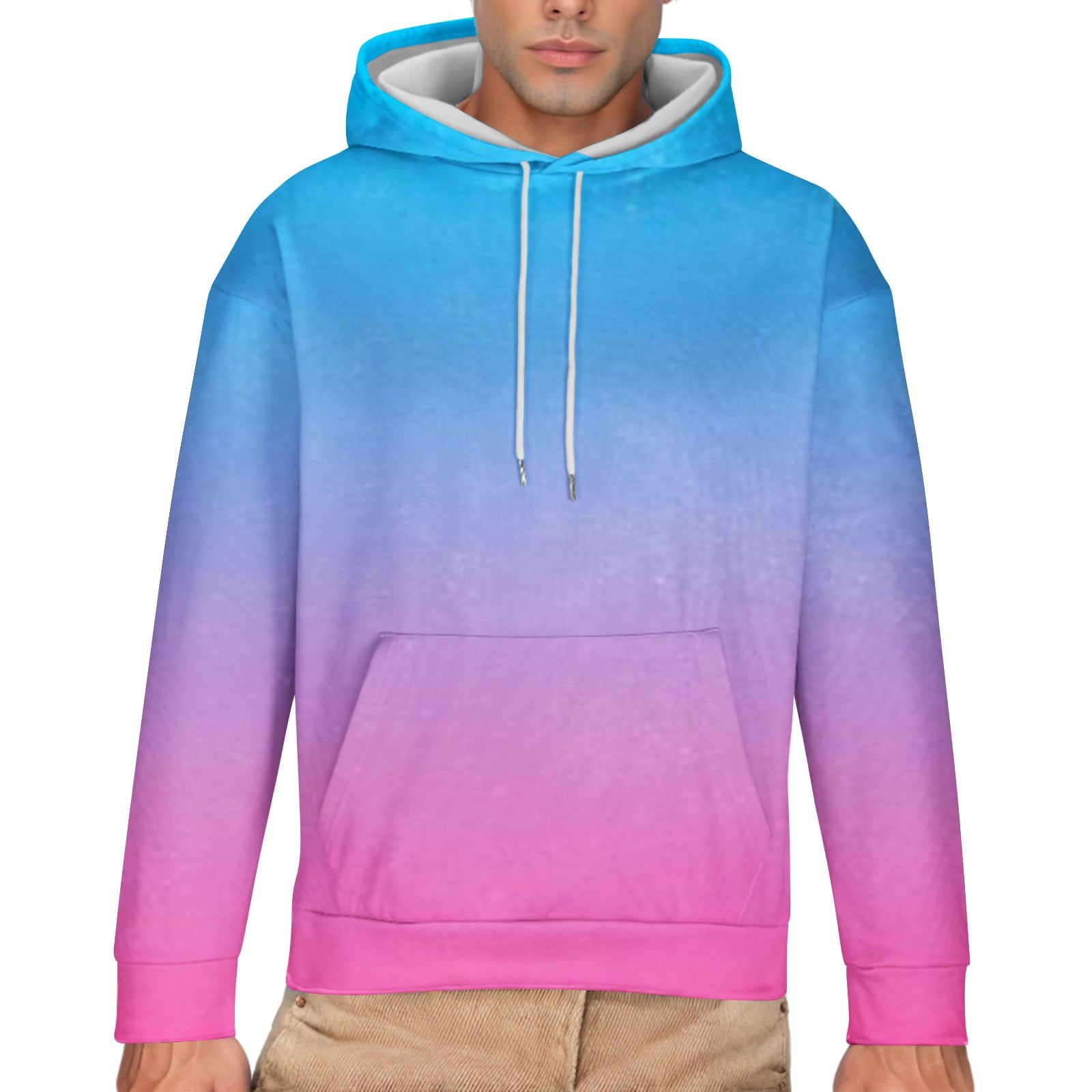 CaiJunJia ClearanceMen's Tie Dye Hoodie Long Sleeve Casual Pullover ...