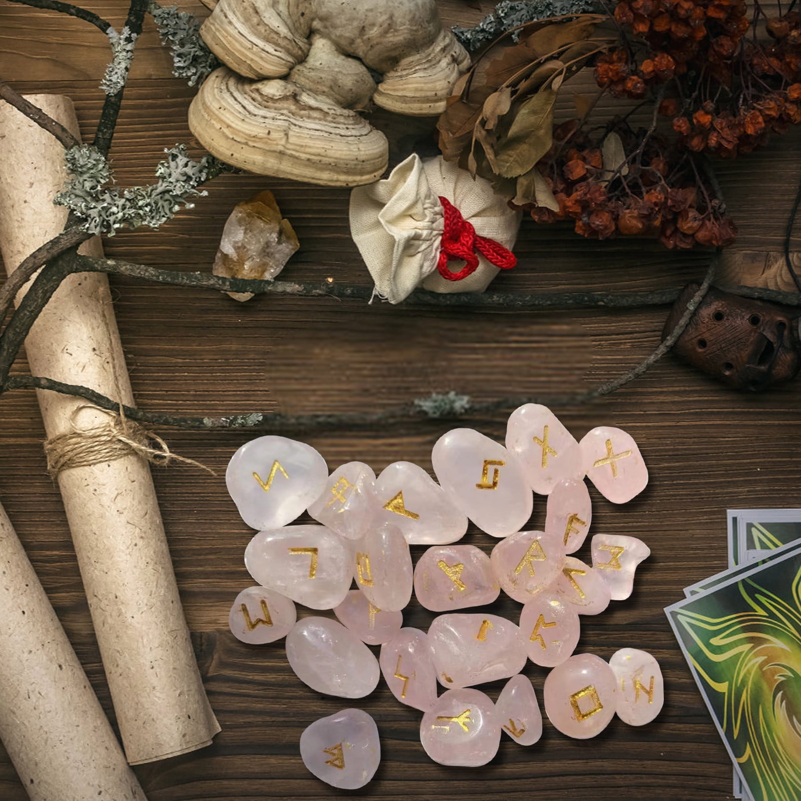 Amethyst Witches Runes Set , Healing Crystal Stone For Meditation ...