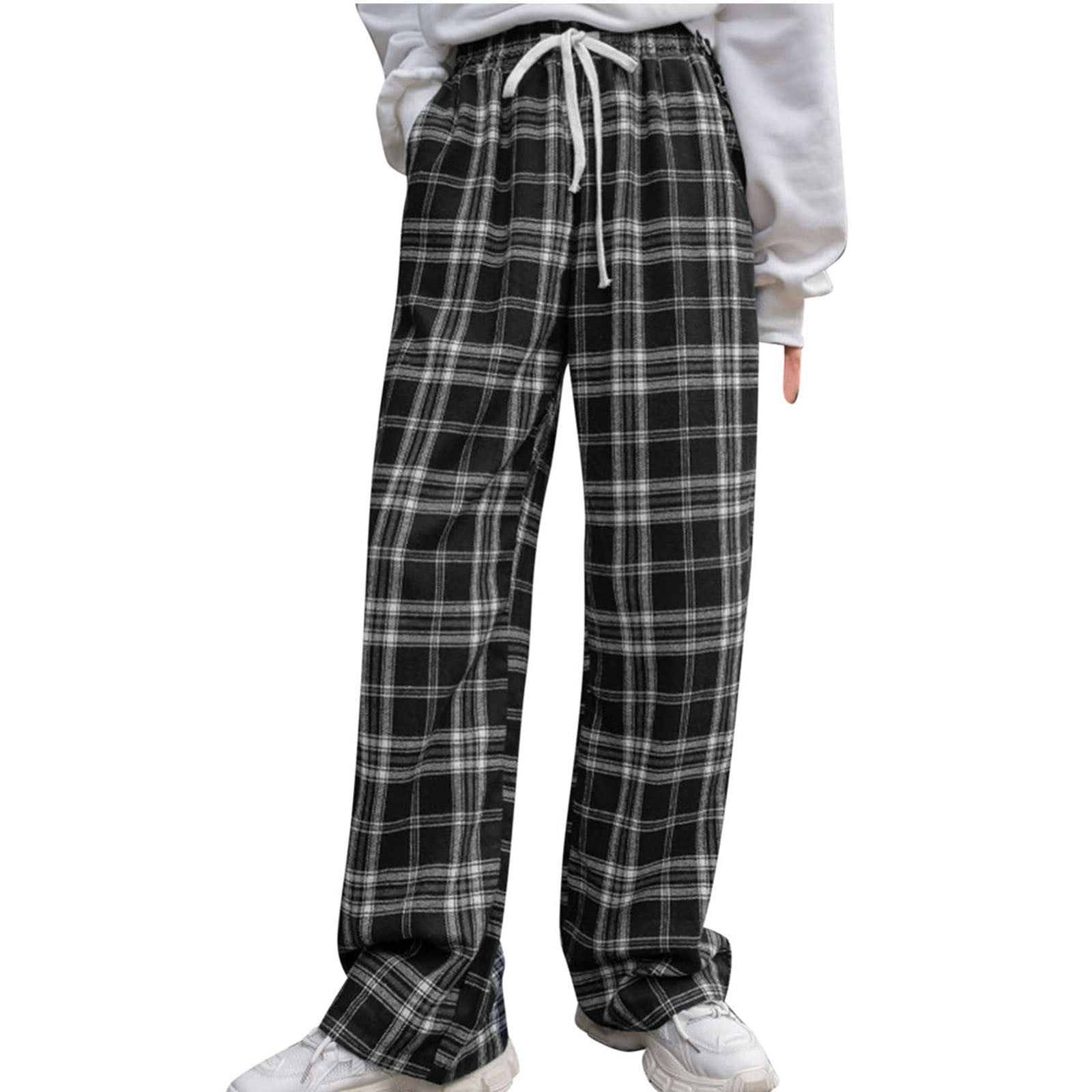 Deals Clearance under 10.00 Sweatpants Women Fashion Casual Women Plaid ...
