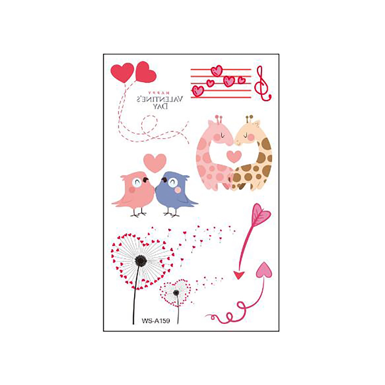 Crystal Sticker Couple Confession Proposal Face Arm Sticker Multicolor ...