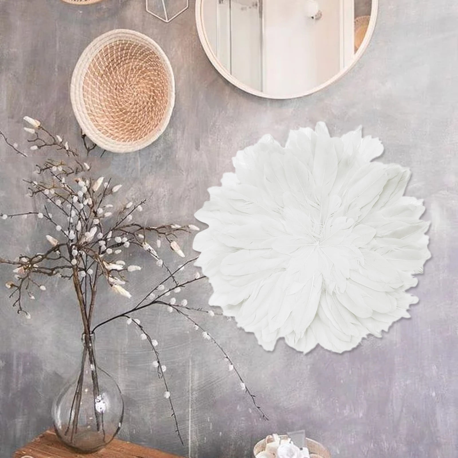 Cyber and Monday Deals Feather Sunflowers Wall Decoration Feather And ...