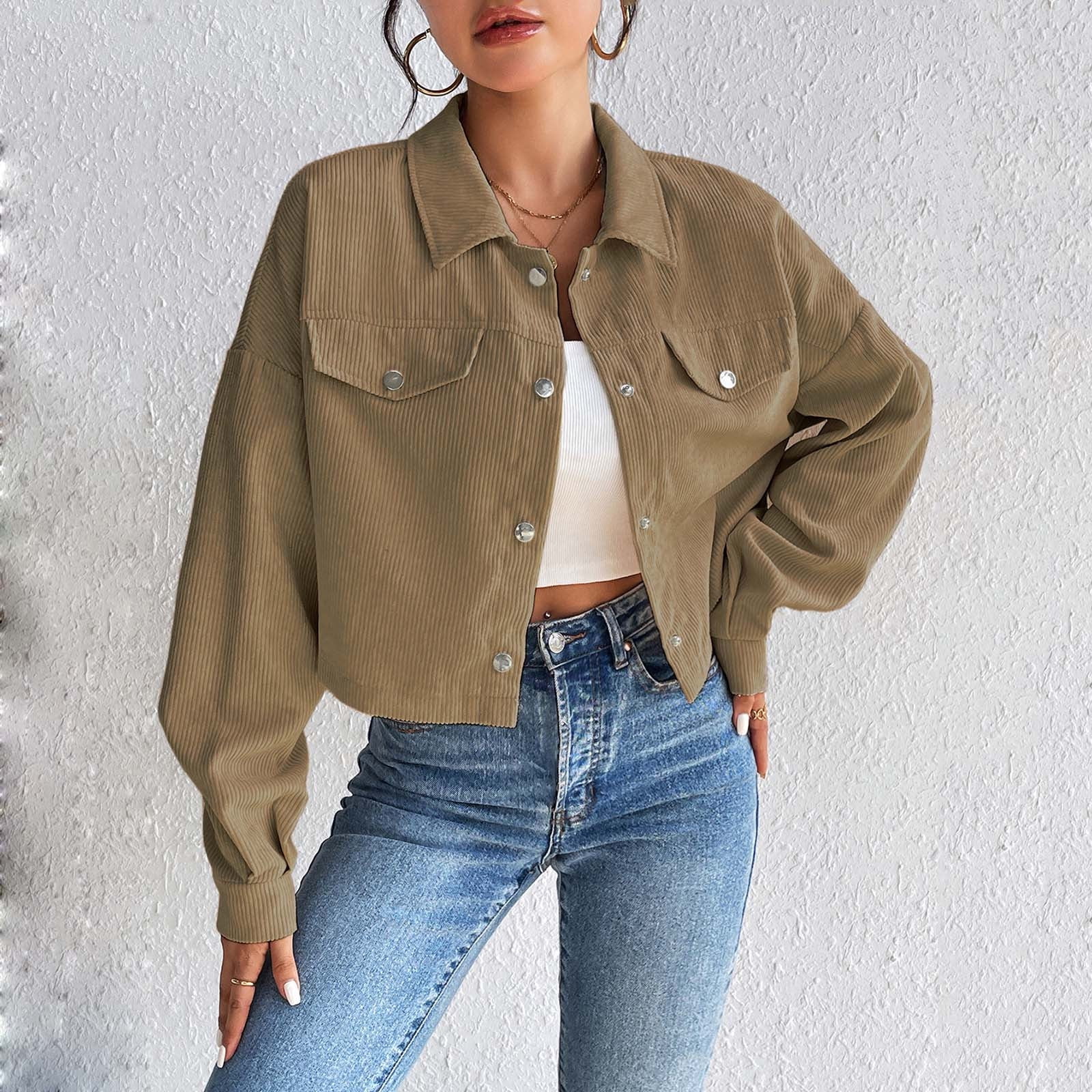 Dihao Winter Coats for Women Warm Faux Fur Coat Fashion Cropped Puffer ...