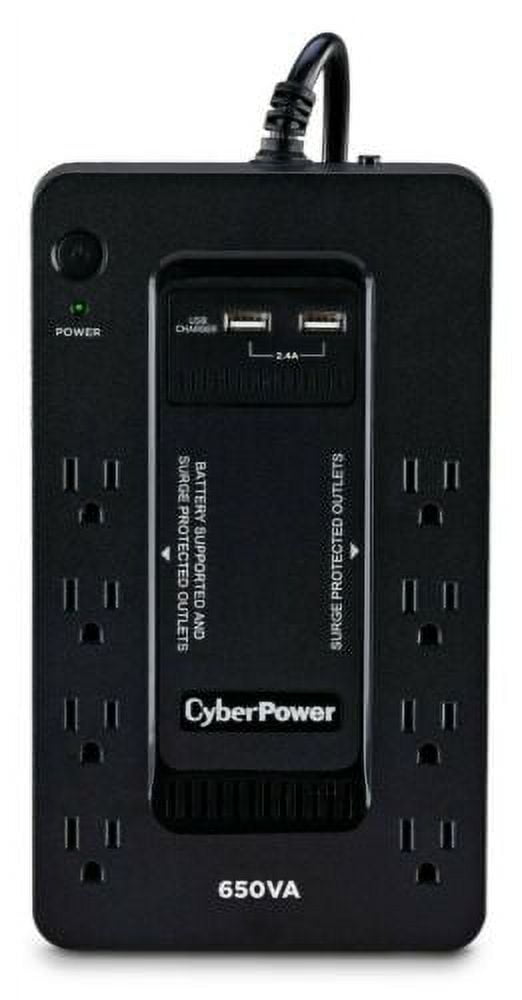 CyberPower 8-Outlet 650VA PC Battery Back-Up System and Surge Protector ...