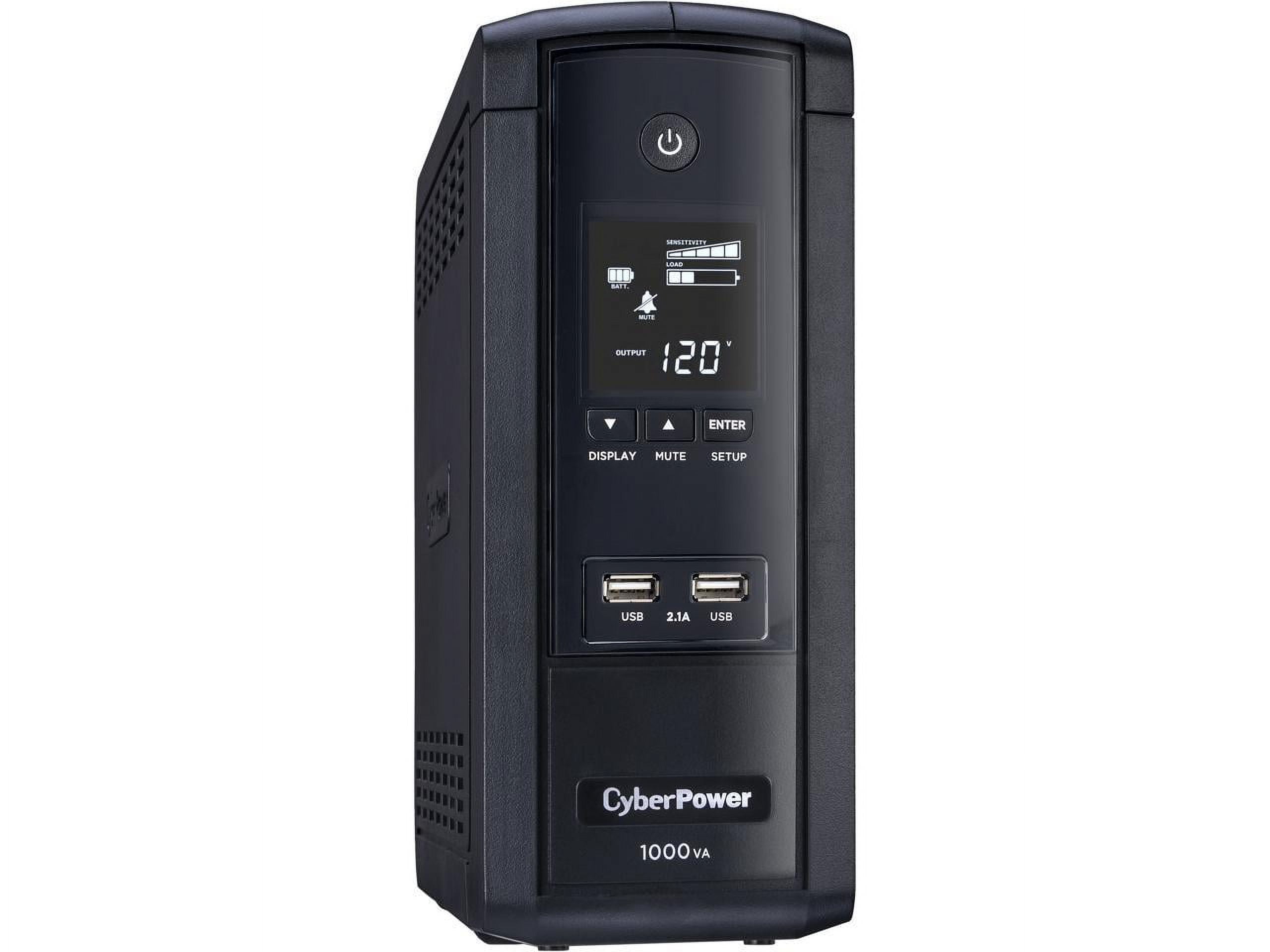 CyberPower BRG1000AVRLCD Intelligent LCD UPS Systems - 1000VA/600W, 120 ...