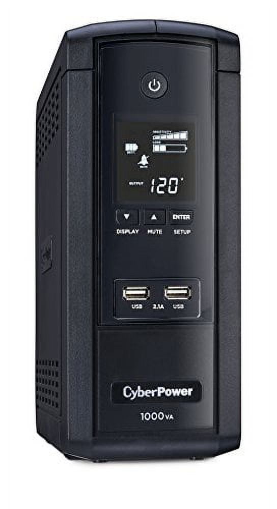 CyberPower Surge Protector Battery, LCD UPS System, 1000VA/600W, 10 ...