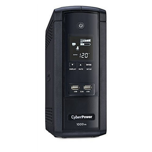 CyberPower Surge Protector Battery, LCD UPS System, 1000VA/600W, 10 ...