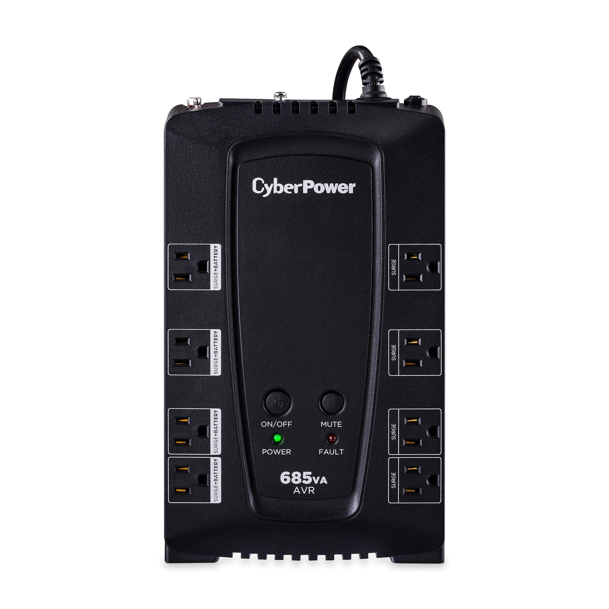 CyberPower CP685AVRG AVR UPS System, 685VA/390W, 8 Outlets, Compact - Walmart.com