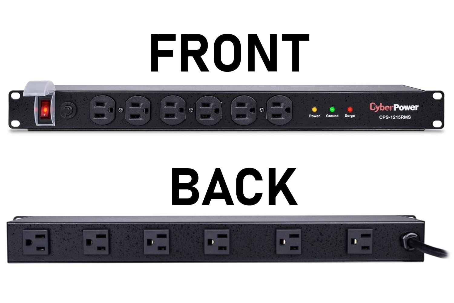 CyberPower CPS1215RMS, 12 Outlet Rackmount Surge Protector, 1800 Joules ...