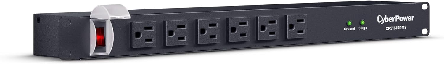 CyberPower CPS1615RMS Surge Protector, 125V/15A, 1800 Joules, 16 ...