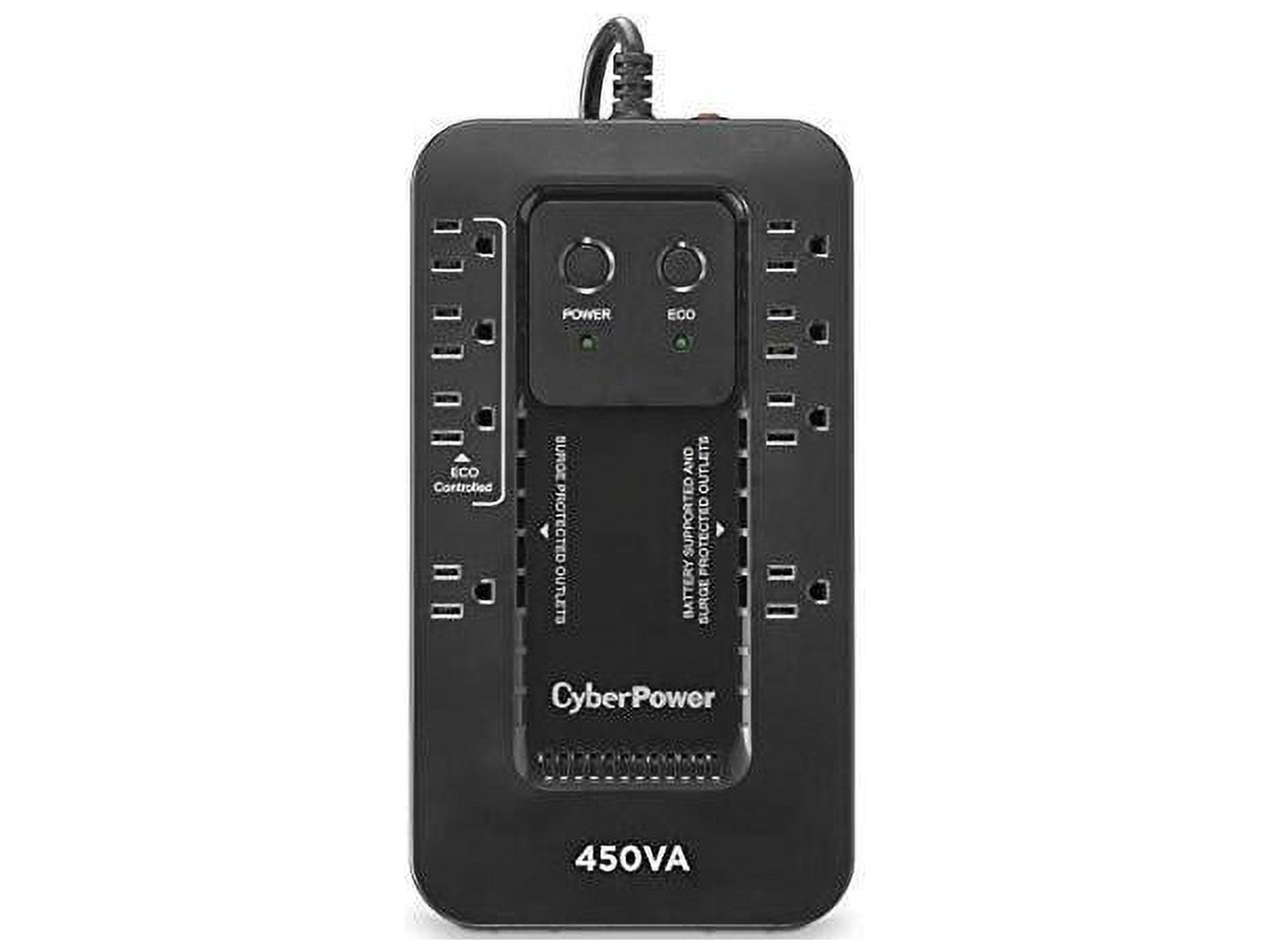 CyberPower EC450G Ecologic UPS System, 450VA/260W, 8 Outlets, ECO Mode ...
