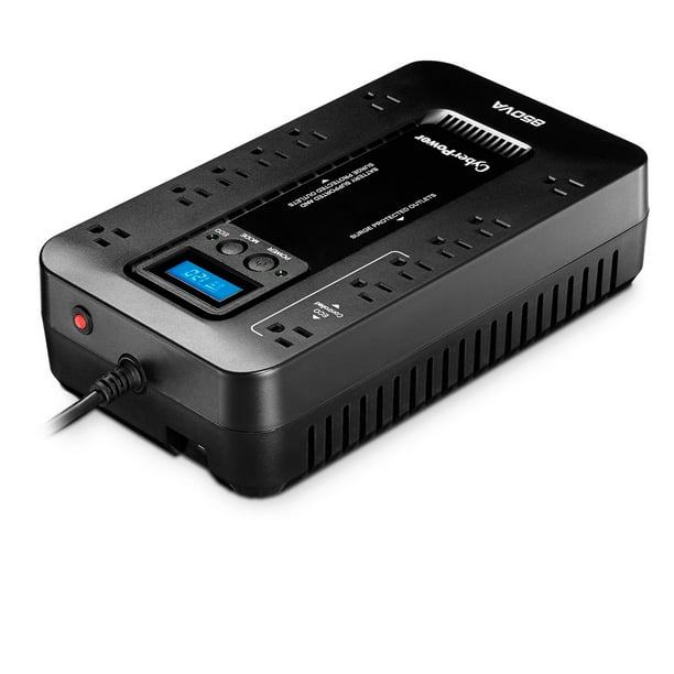 CyberPower EC850LCD Ecologic Battery Backup & Surge Protector UPS ...