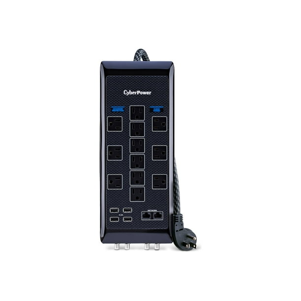 CyberPower Home Theater Series HT1206UC2RC1 - Surge protector - AC 125 ...