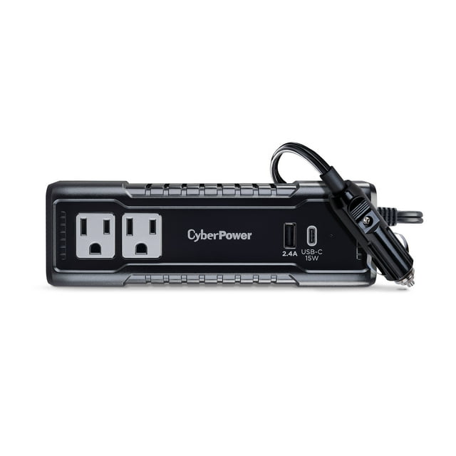 CyberPower M175XUC - 175W Black Power Inverter with 2 AC Outlets, 1 USB ...