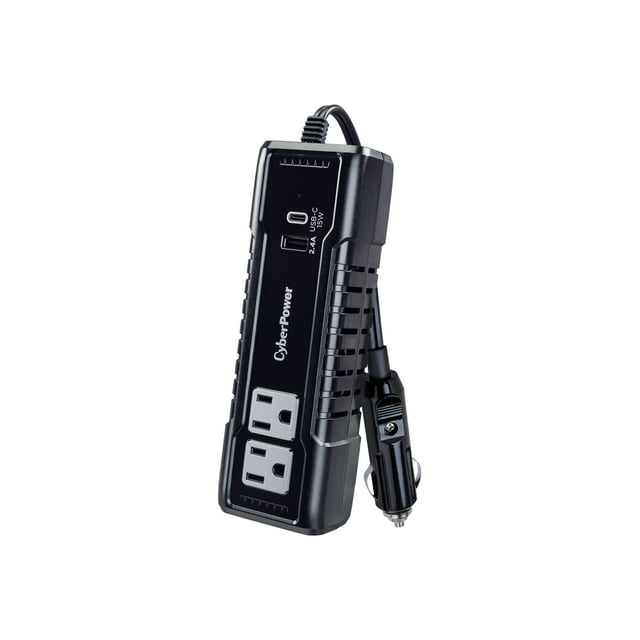 CyberPower M175XUC 2 Outlet 175 Watt Power Inverter with 1 USB-C & 1 ...