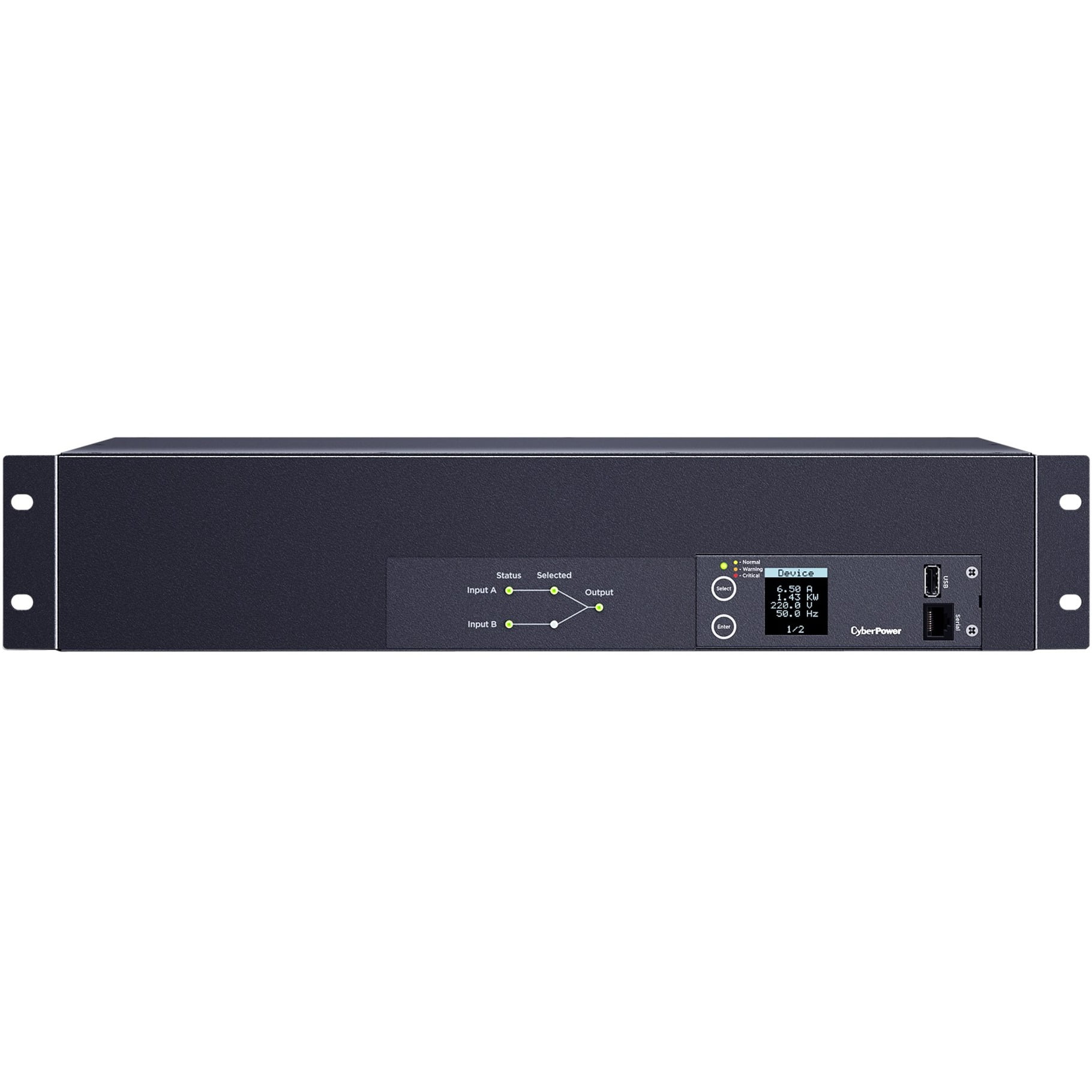 CyberPower PDU24007 Single Phase 240 200 VAC 30A Metered ATS PDU ...