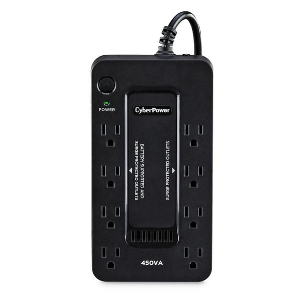 CyberPower SE450G1 - 450VA/260W Black Battery Backup UPS System with 8 ...