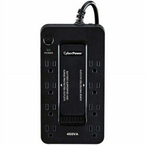 CyberPower SE450G1 8-Outlet 450VA PC Battery Back-Up System and Surge ...