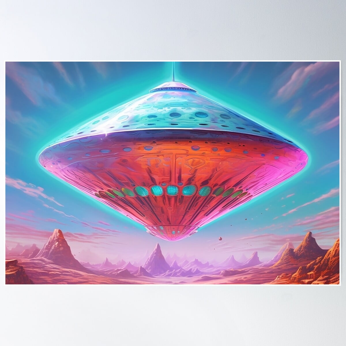 Cybercore Ufo Poster Wall Art, Modern Wall Decor For Living Room ...