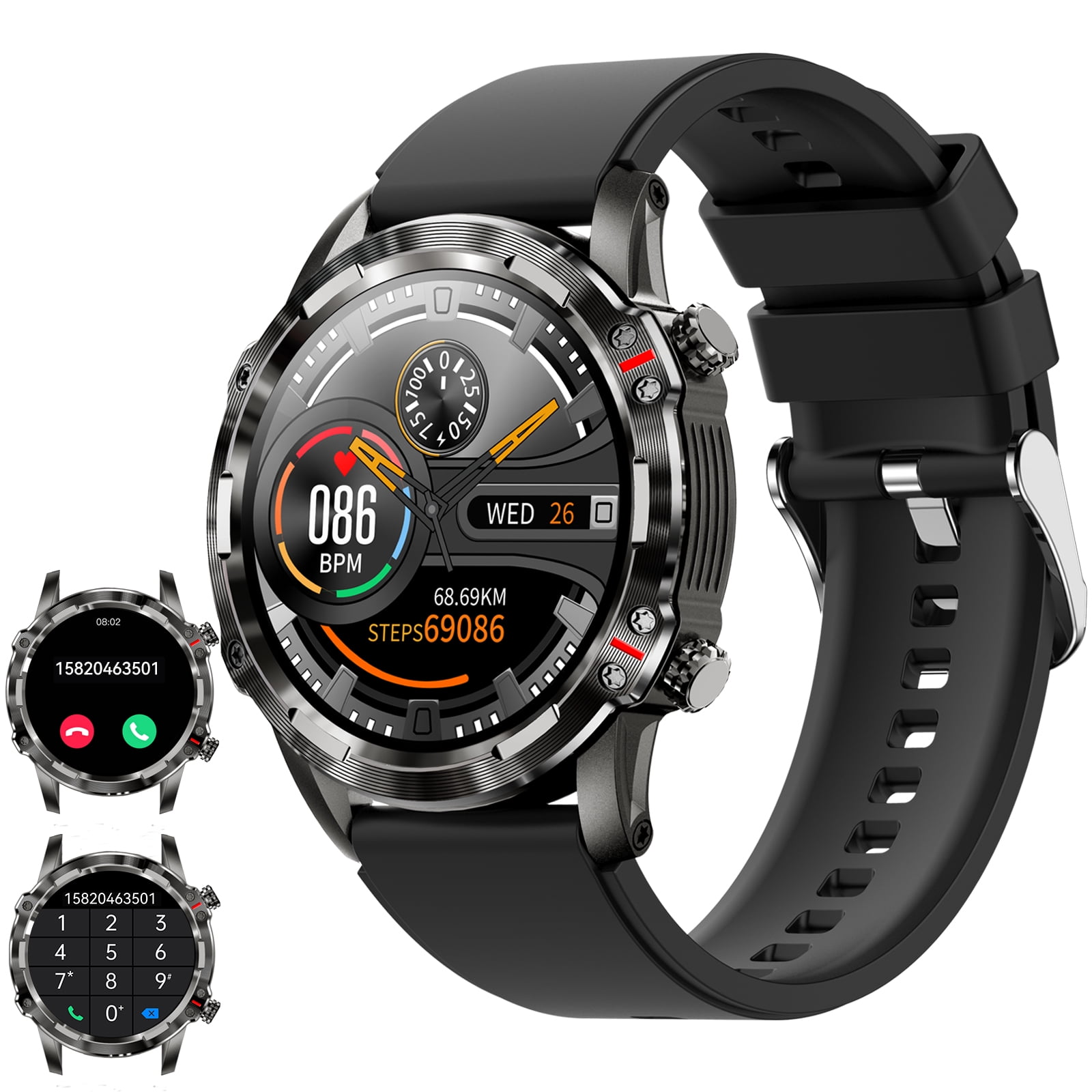 Cyberdyer Smart Watch for Women Men Dial Answer Call Fitness Tracker 1. ...