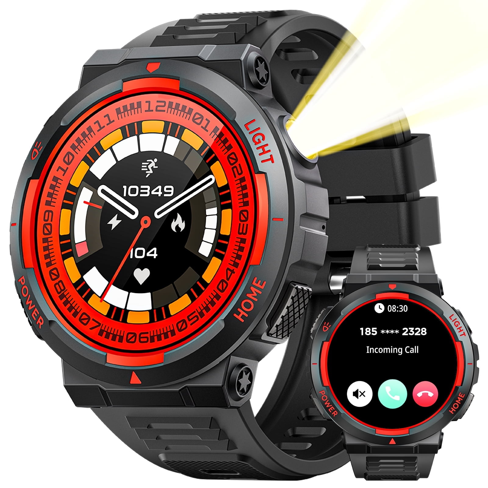 Cyberdyer Sports Smart Watch for Men(Answer/Dial Calls) with Flashlight ...