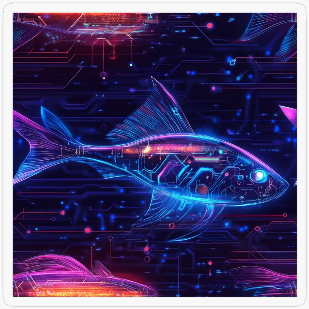 Cyberfish: The Digital Ocean Sticker Kir-2417 - Walmart.com