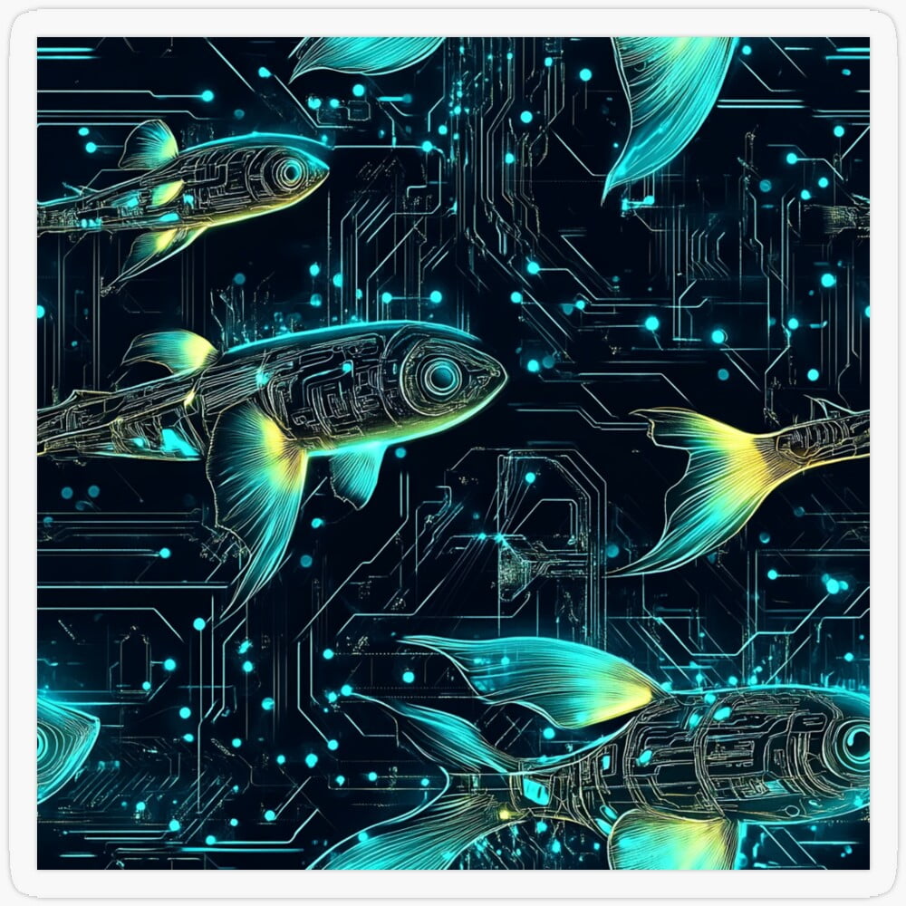 Cyberfish: The Digital Ocean Sticker Kir-2419 - Walmart.com