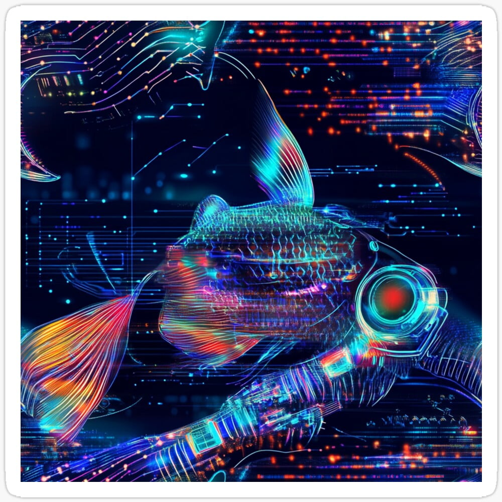 Cyberfish: The Digital Ocean Sticker Kir-2424 - Walmart.com