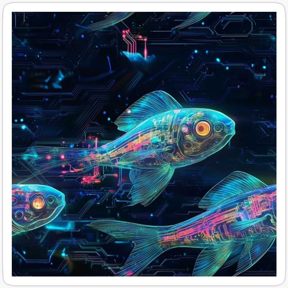 Cyberfish: The Digital Ocean Sticker Kir-2426 - Walmart.com