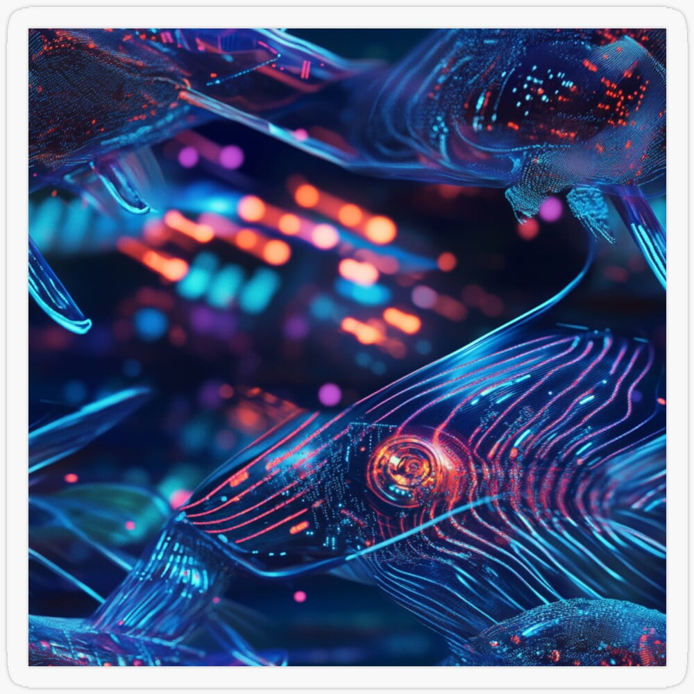 Cyberfish: The Digital Ocean Sticker Kir-2432 - Walmart.com