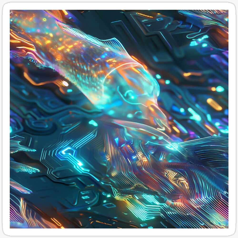 Cyberfish: The Digital Ocean Sticker Kir-2433 - Walmart.com