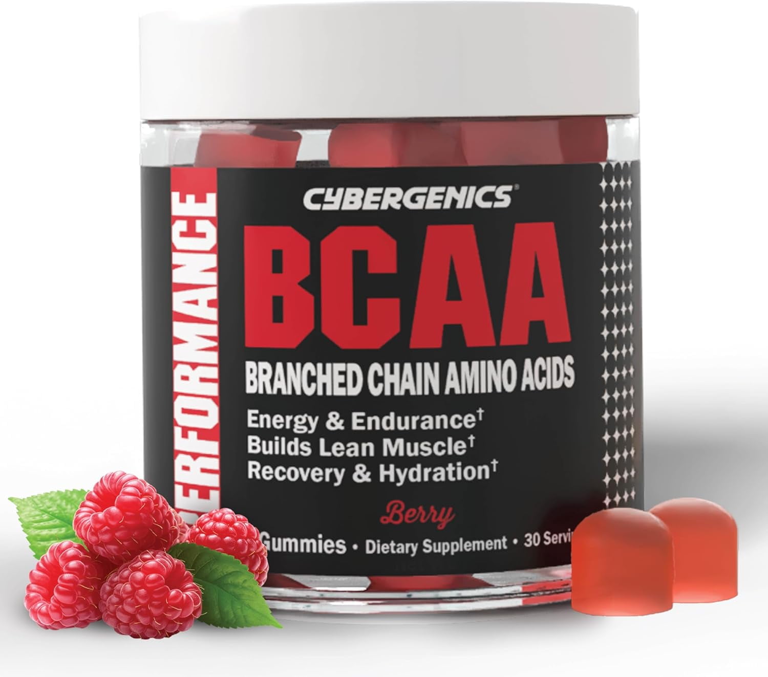 Cybergenics BCAA Gummies, 1000 mg Amino Acids, Boost Energy, Muscle ...