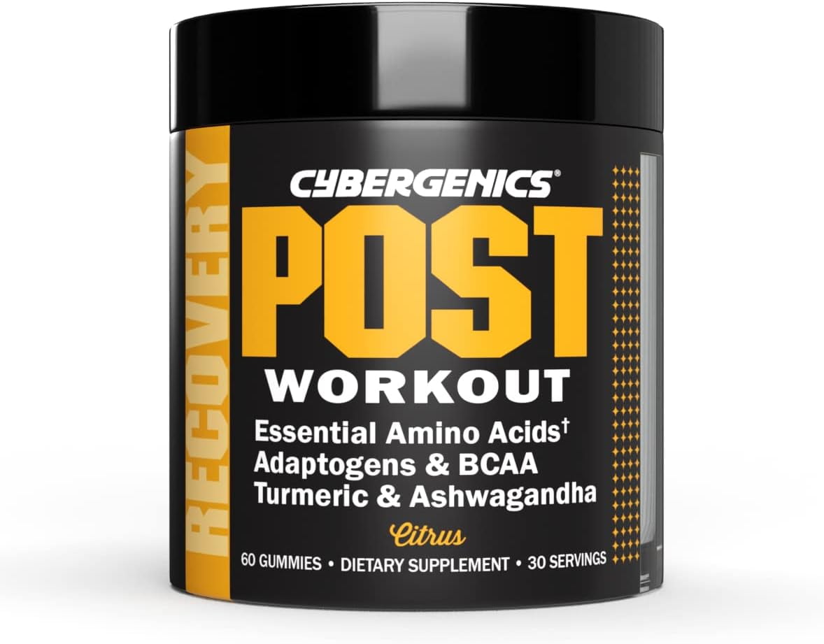 Cybergenics Post-Workout Gummies, Muscle & Joint Health Support, BCAAs, Ashwagandha & Curcumin ...