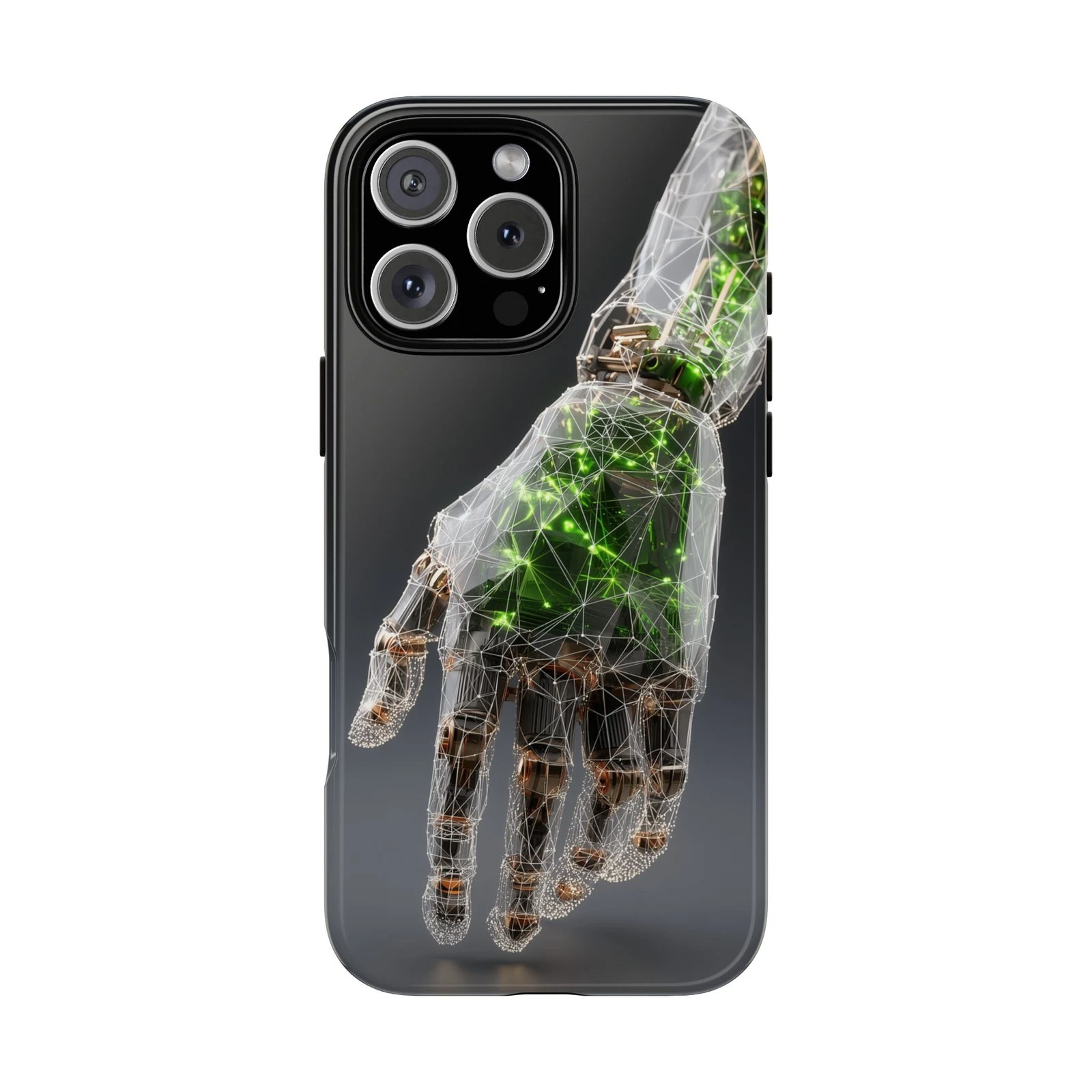 Cybernetic Wireframe Robotic Hand iPhone Case 17 through 11 Pro Max ...