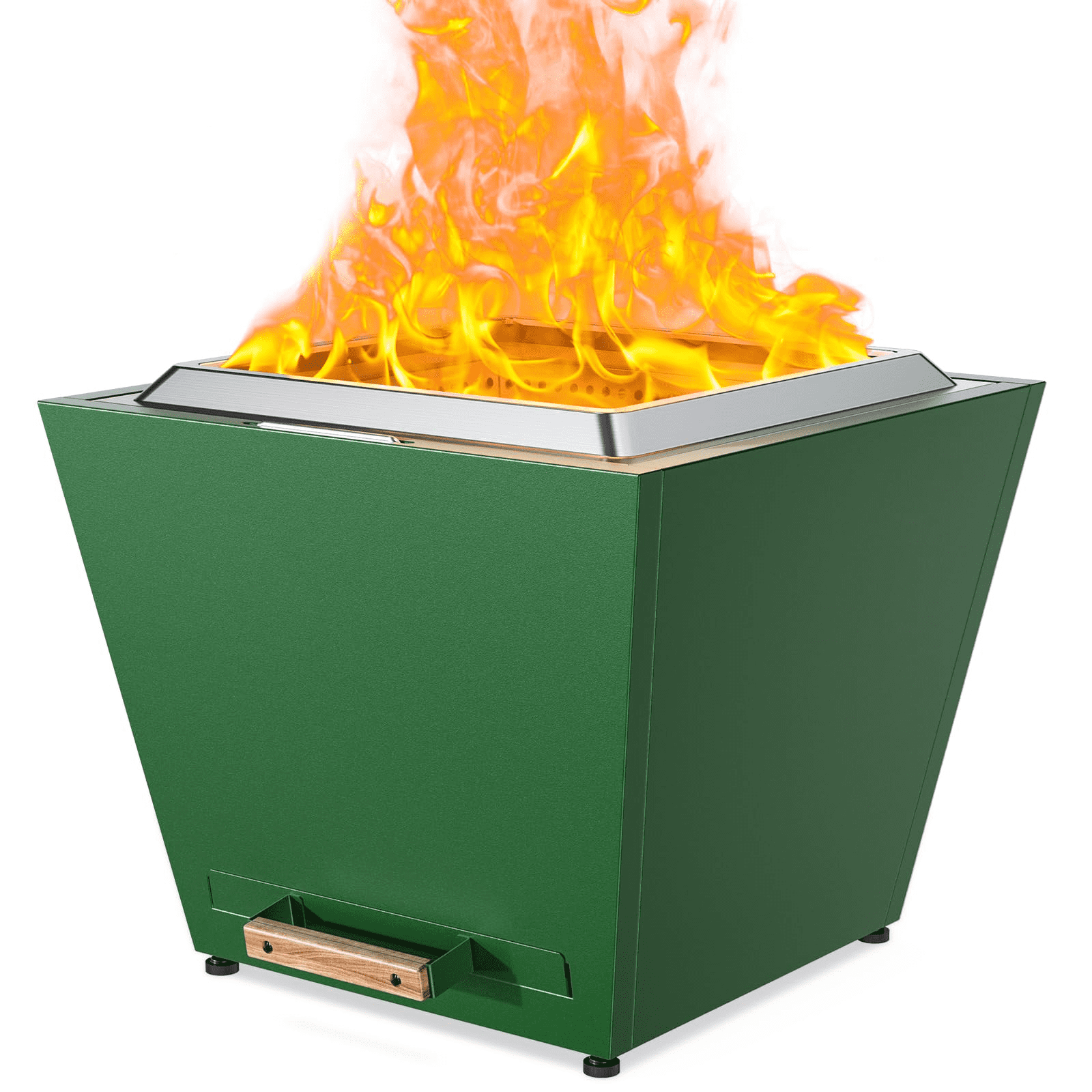 Cyberpit One Pro 25 inch Smokeless Fire Pit w/Pull-Out Ash Pan Portable ...