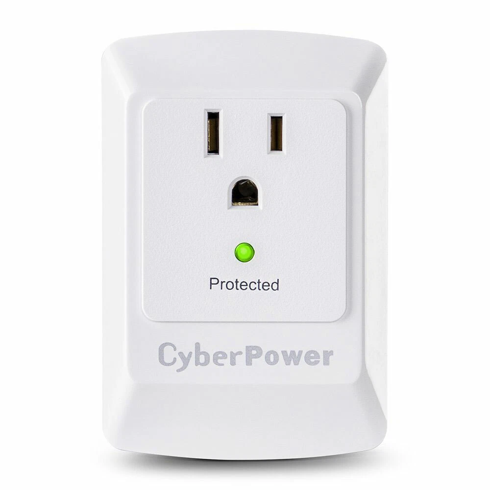 Cyberpower Single Outlet Surge Protector In White - Walmart.com