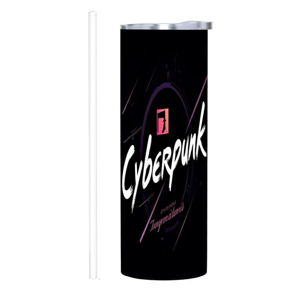 Cyberpunk 20 oz Stainless Steel Insulated Tumbler - Sleek Black ...