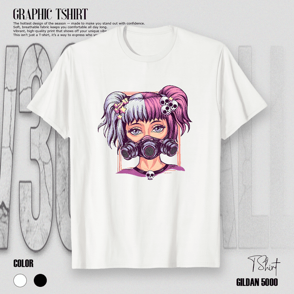 Cyberpunk Anime Steampunk Pastel Goth Girl Retro Aesthetic Tee Unisex T ...